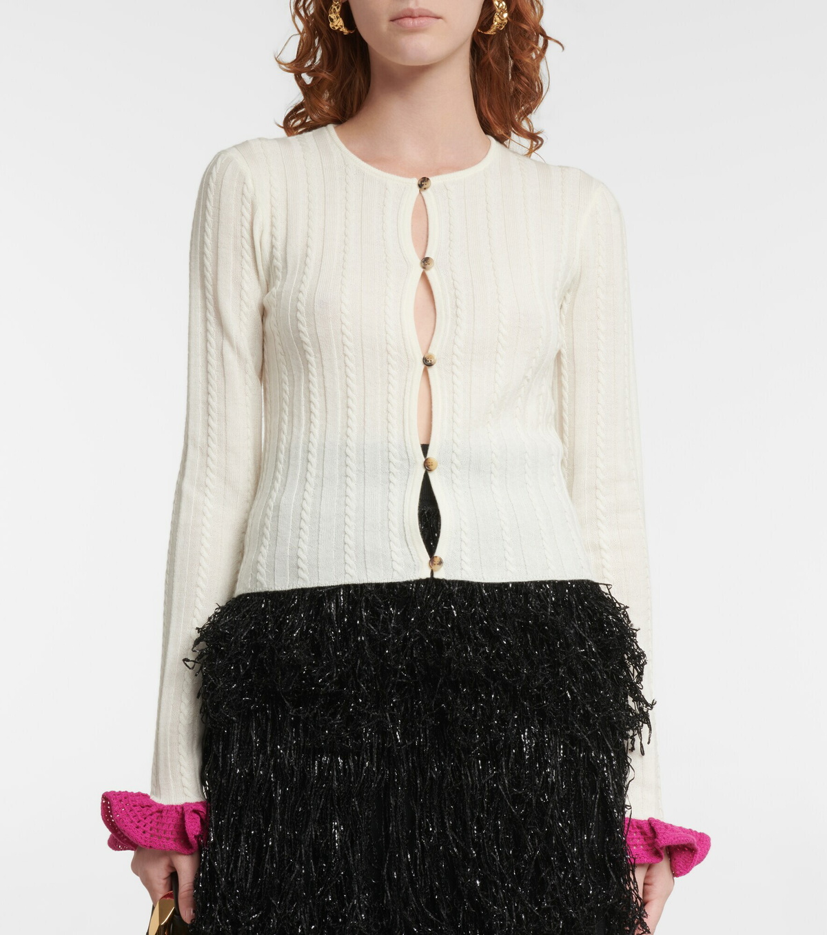 JW Anderson - Cable-knit wool cardigan JW Anderson