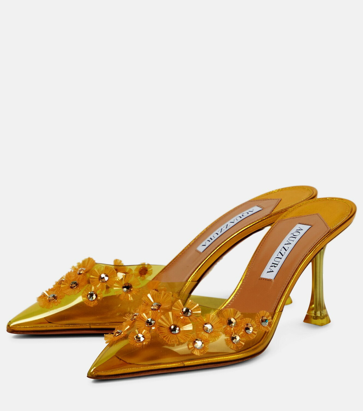 Aquazzura Meteorite 75 embellished PVC mules Aquazzura