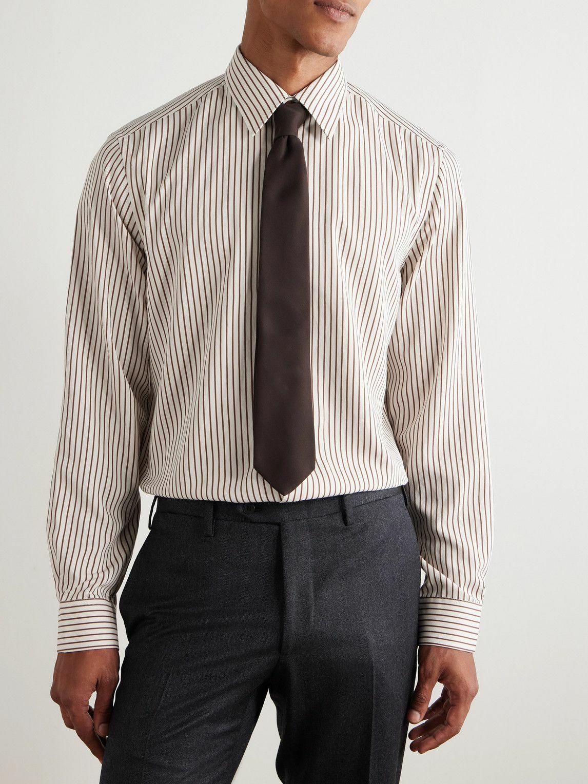 Paul Smith - Striped Twill Shirt - White Paul Smith