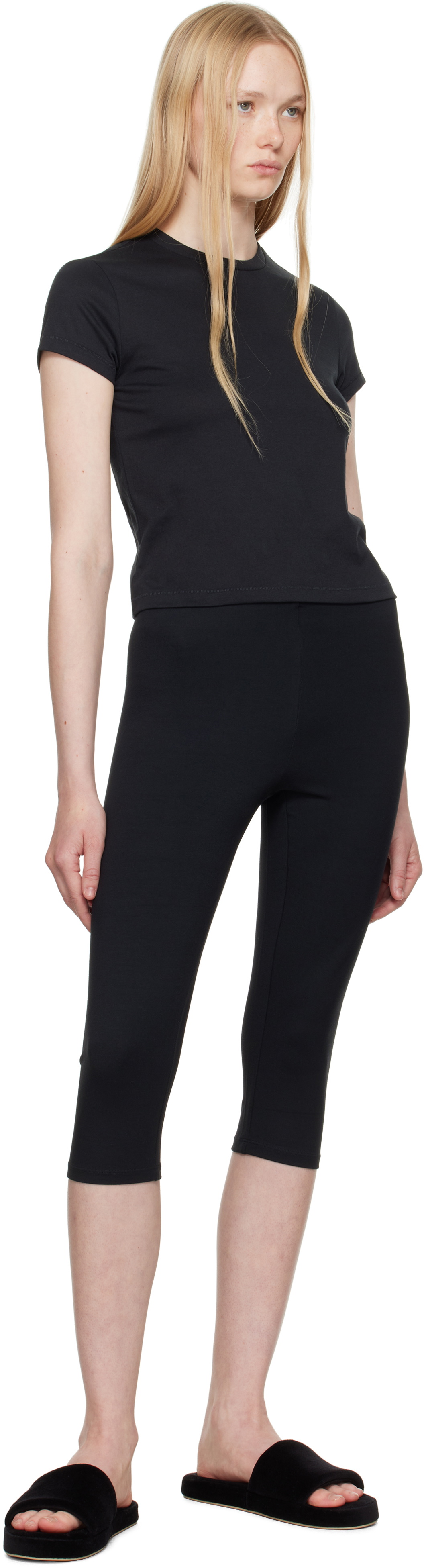 SKIMS Black Smooth Layers Capri Leggings SKIMS