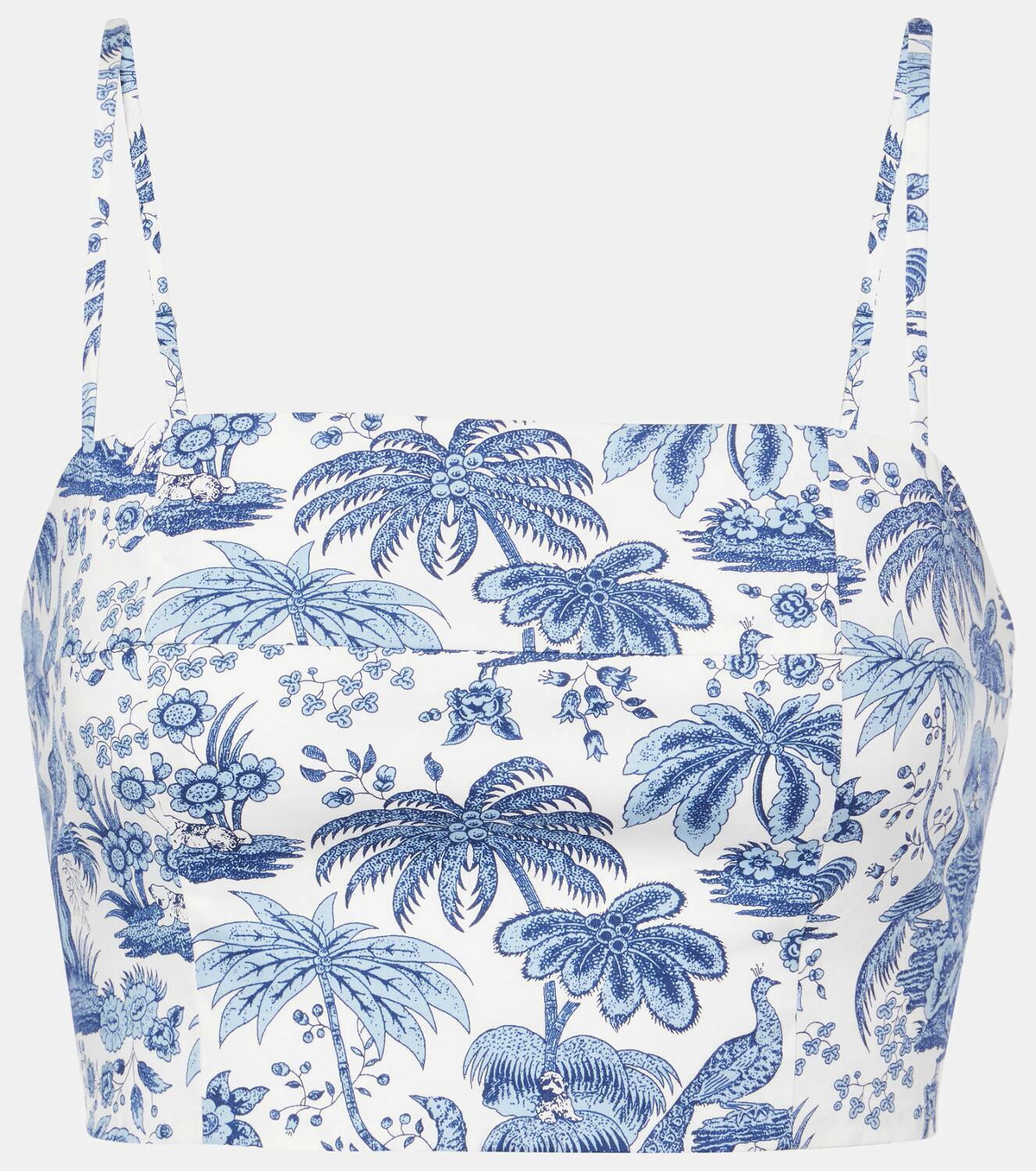 Staud Federico printed cotton crop top Staud