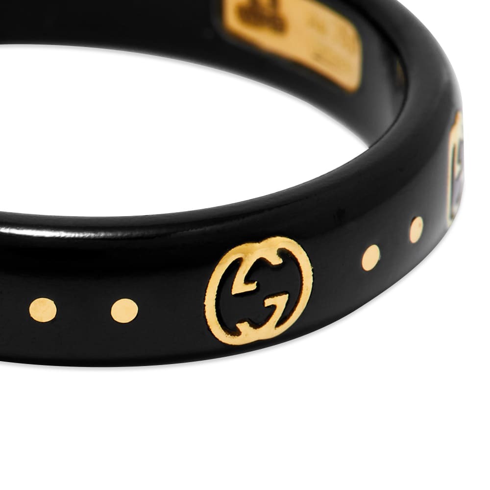Gucci Women's GG Icon Ring in 18K Yellow Gold And Corundum Gucci