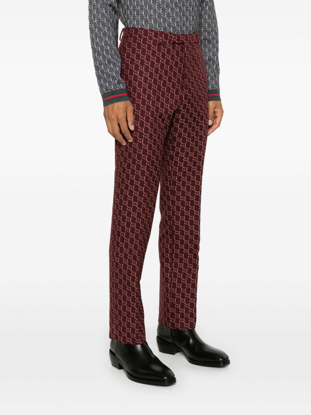 Gucci Red GG Shadow Trousers Gucci