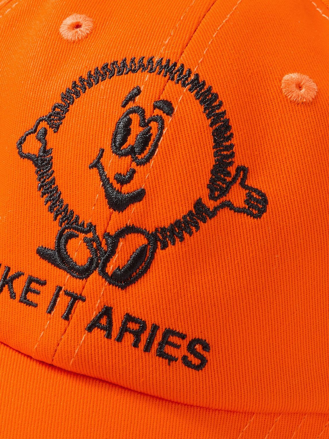 Aries - Embroidered Cotton-Twill Baseball Cap ARIES