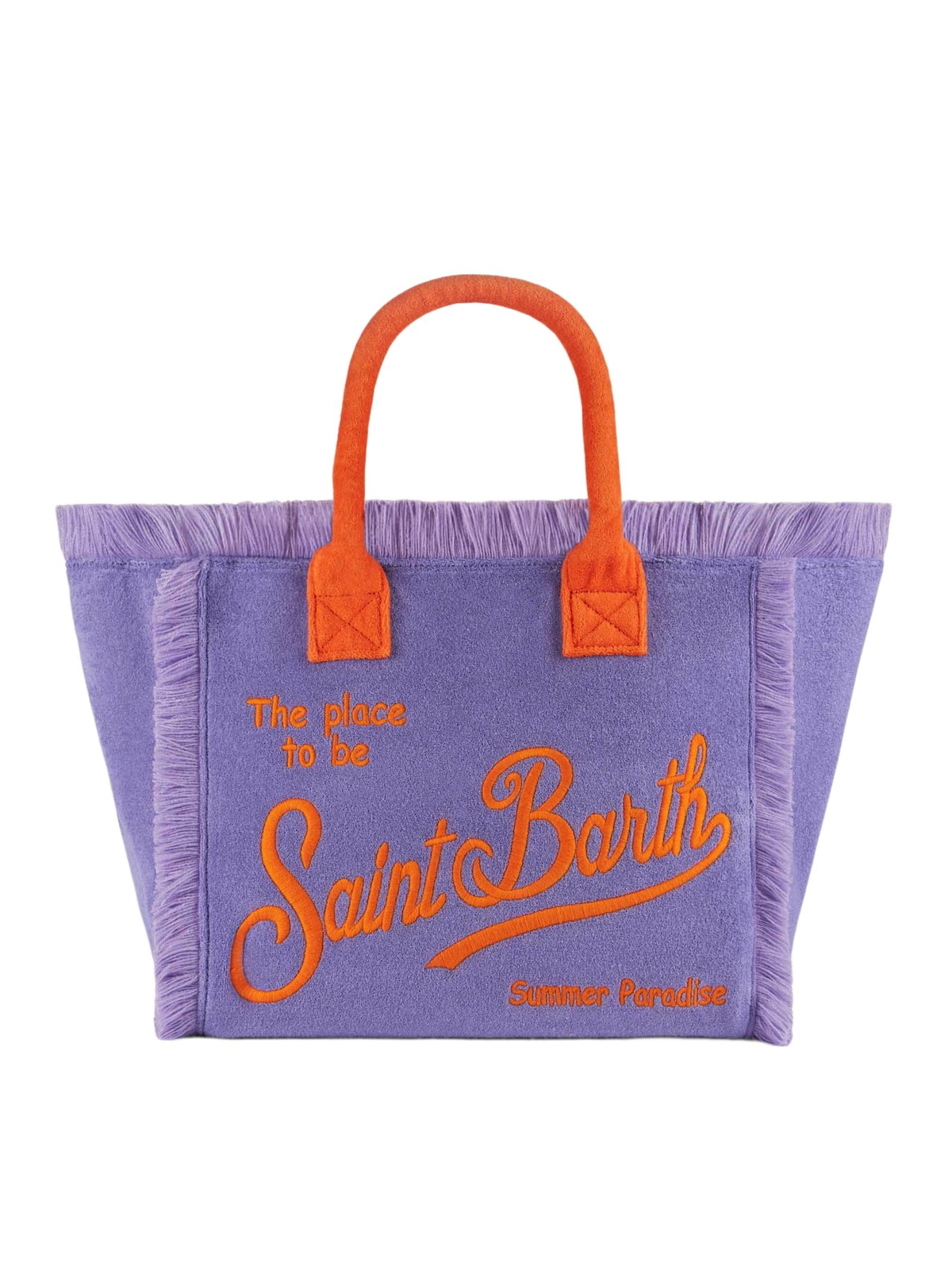 MC2 Saint Barth Vanity Purple Terry Shoulder Bag With Saint Barth Logo ...