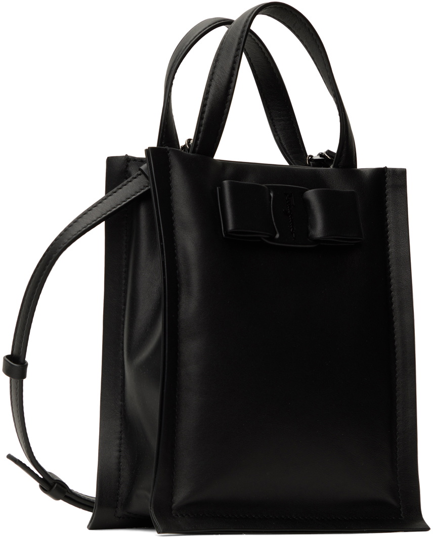 Salvatore Ferragamo Black Viva Mini Bow Bag Salvatore Ferragamo