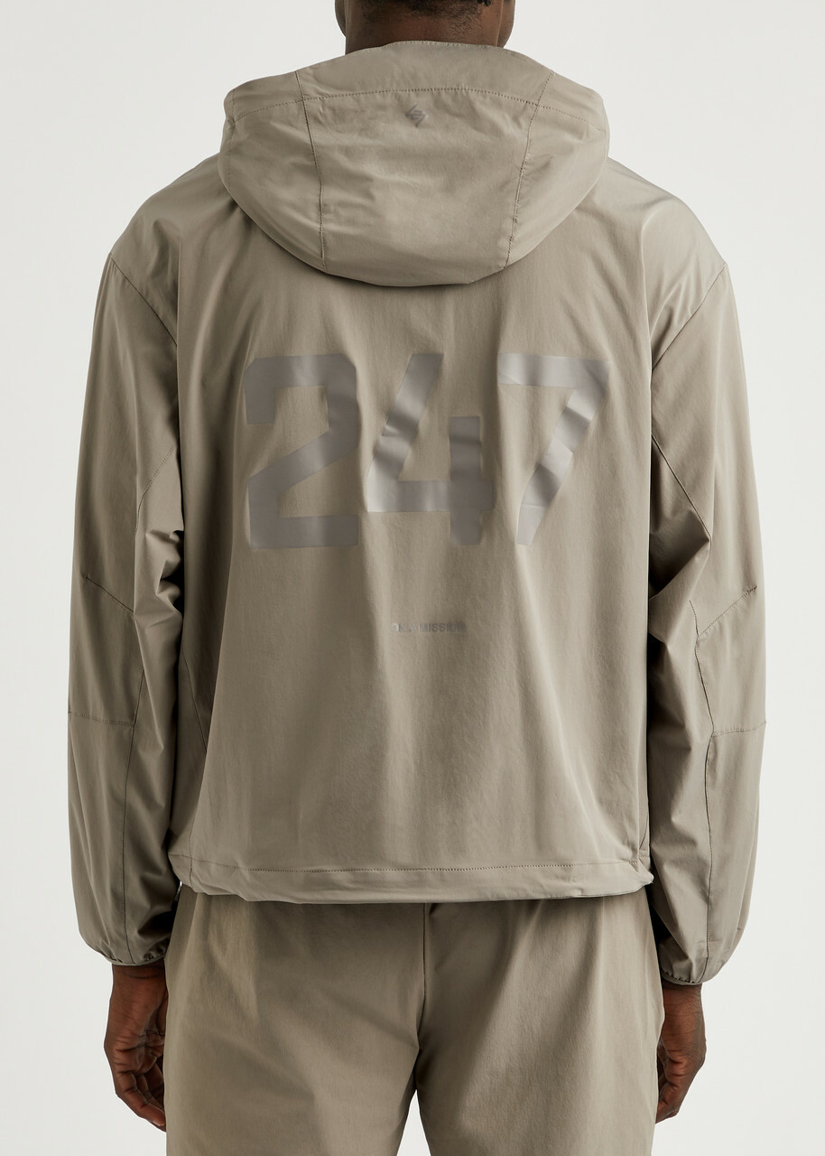 Represent 247 Hooded Shell Jacket Grey Represent