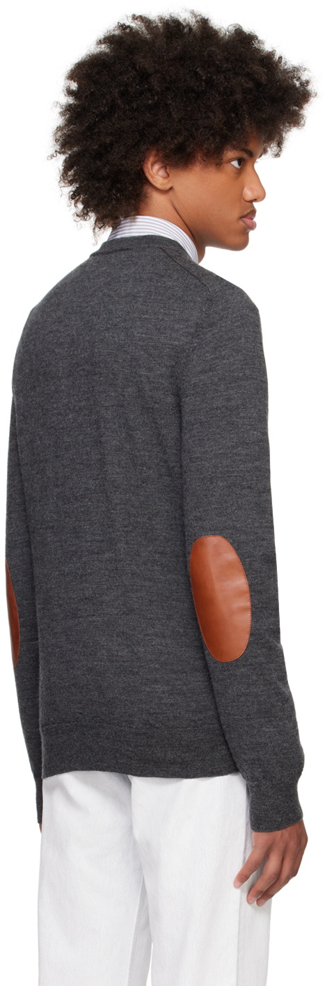 Maison Margiela Gray Elbow Patch Sweater Maison Margiela