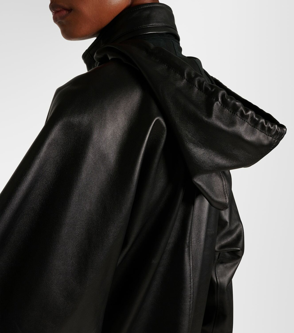 The Row Jilly oversized leather bomber jacket The Row