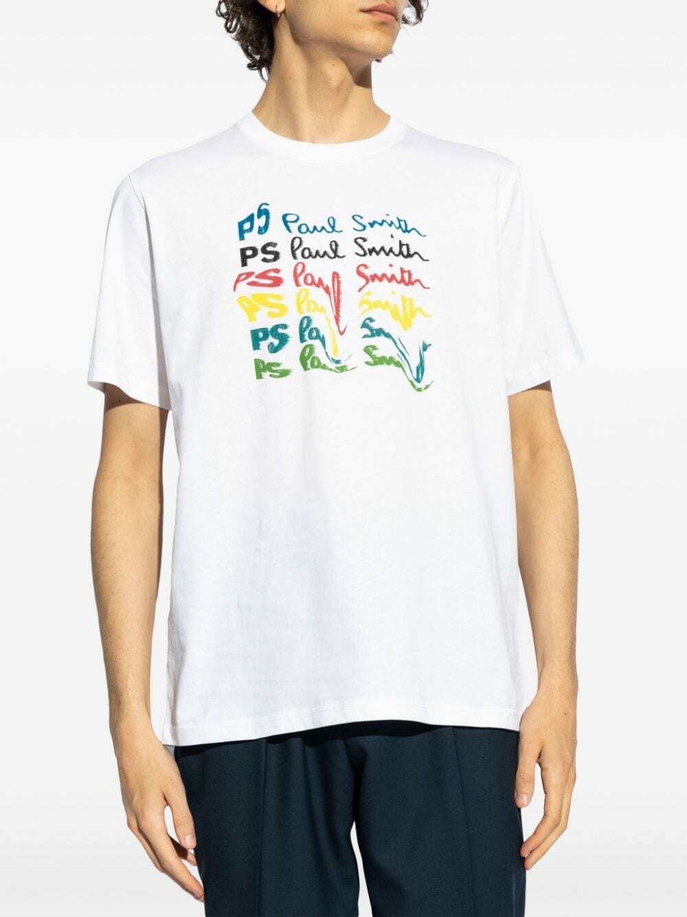 PS PAUL SMITH - Logo Cotton T-shirt PS by Paul Smith