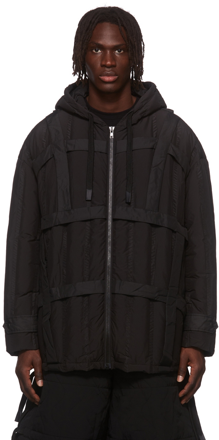 Chen Peng Black Roman Column Down Jacket Chen Peng