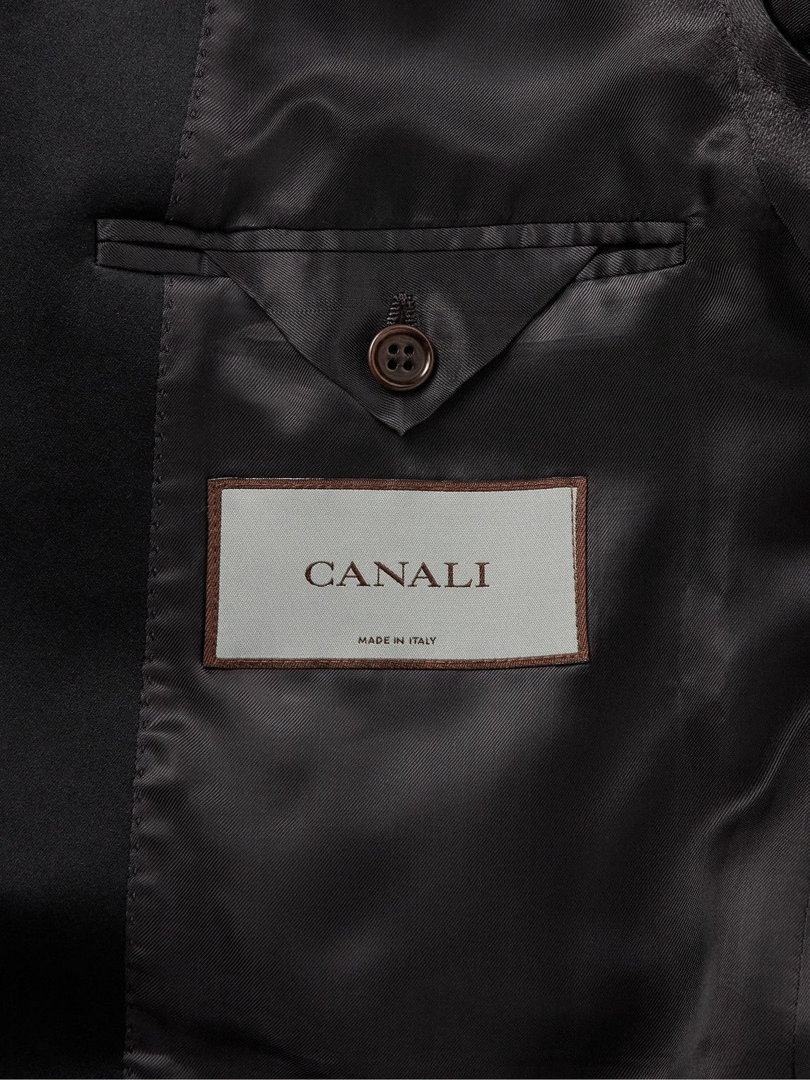 Canali - Slim-Fit Satin-Trimmed Wool Tuxedo Jacket - Brown Canali
