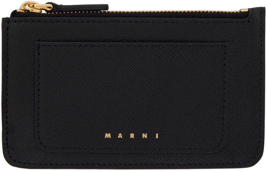 Marni Black Saffiano Card Holder Marni
