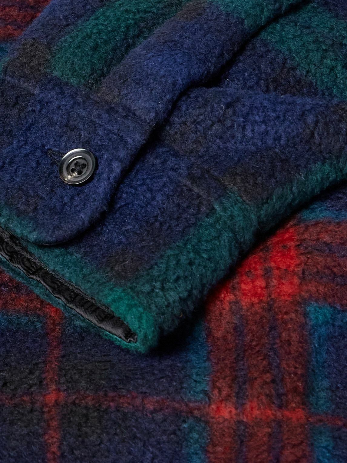 Polo Ralph Lauren - Patchwork Checked Fleece Overshirt - Blue Polo ...