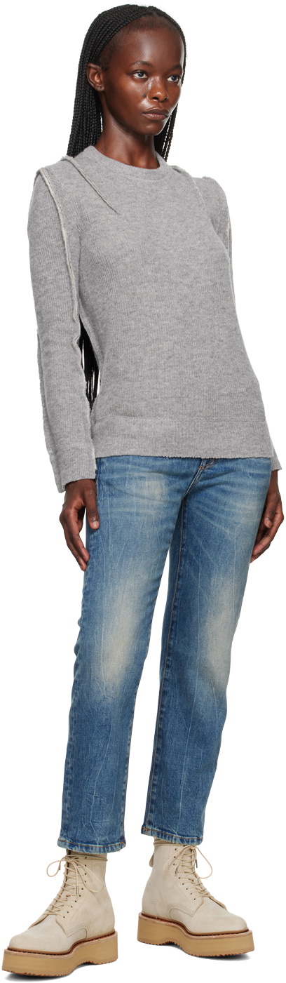 R13 Beige Single Stack Boots R13