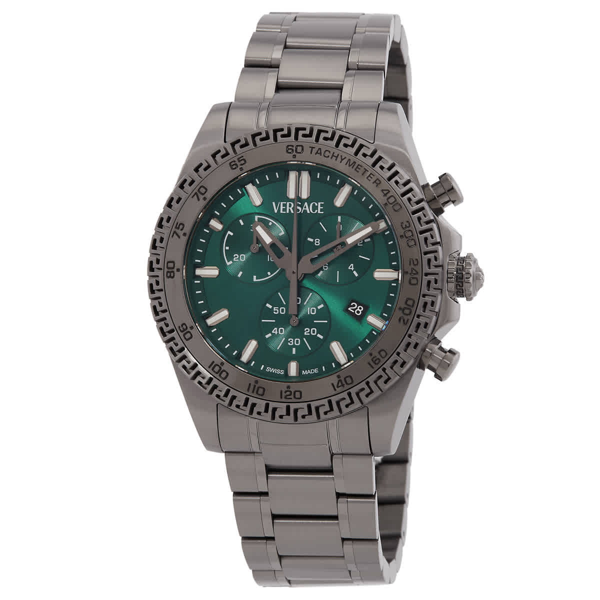 Versace Chrono Chronograph Quartz Green Dial Mens Watch VE9K01224 Versace