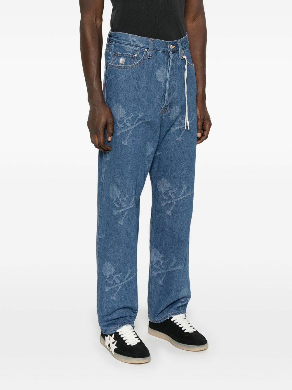 Mastermind Japan Skull-Jacquard Jeans mastermind JAPAN