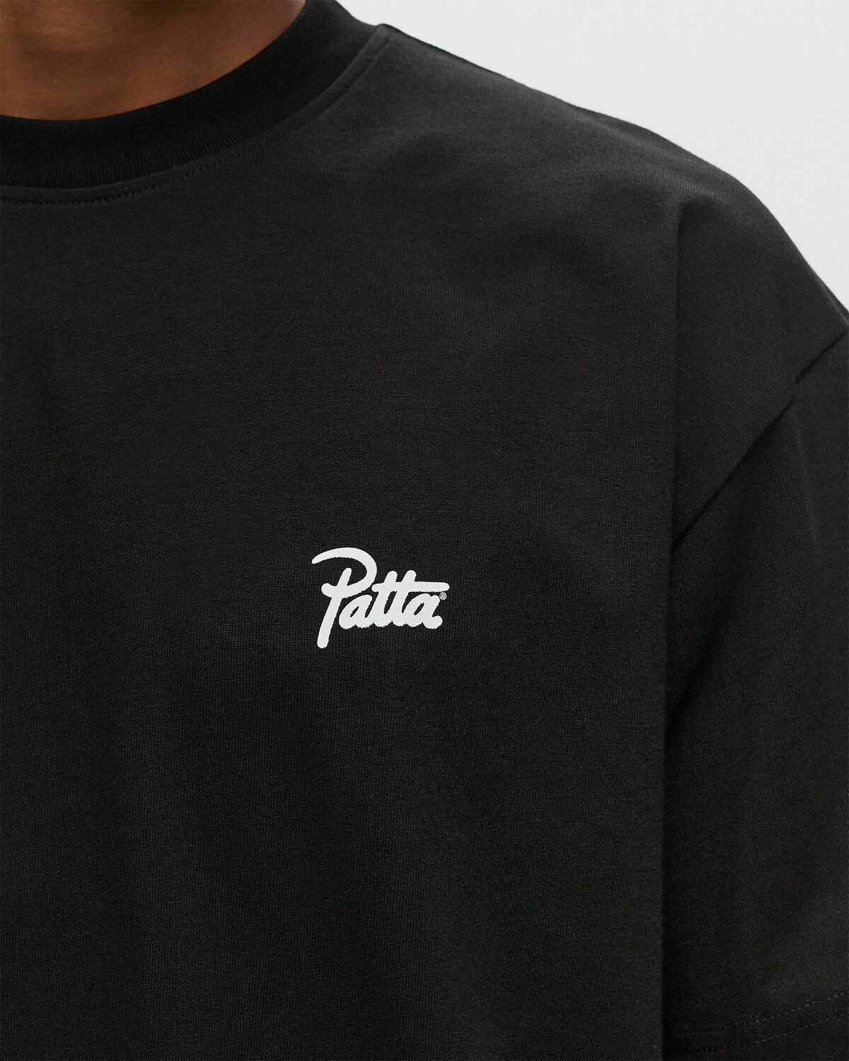 Patta Patta Basic Script Logo T Shirt Black Shortsleeves Patta