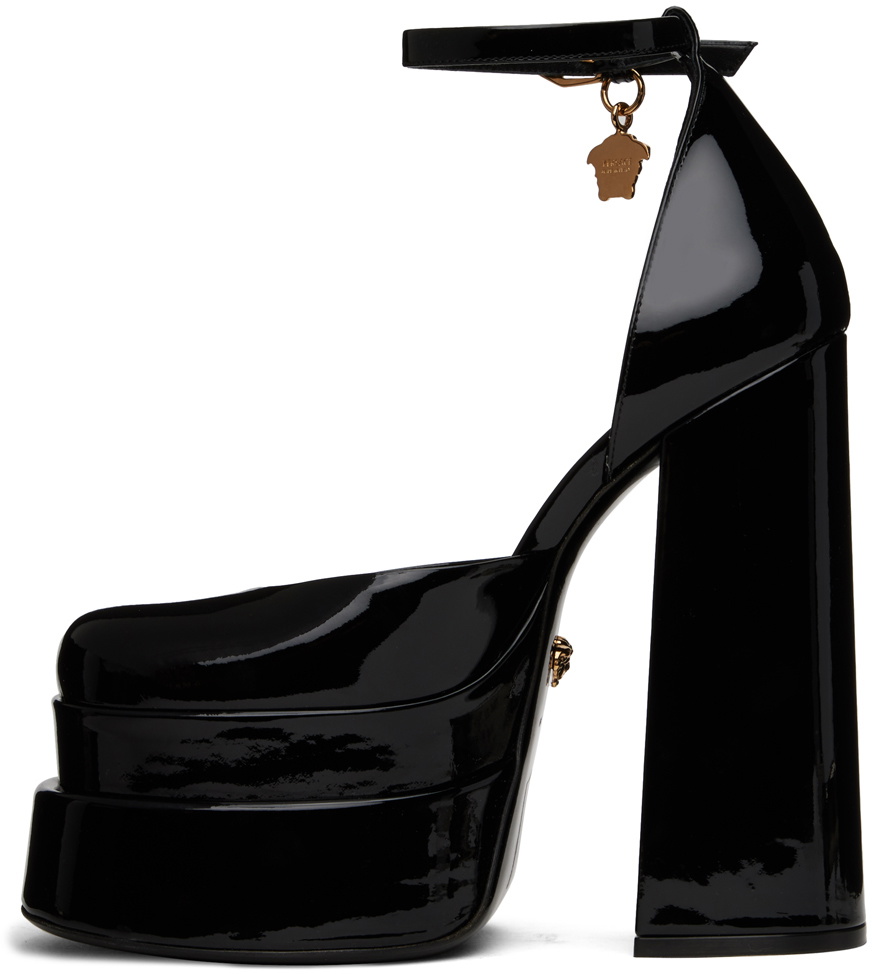 Versace Black Aevitas Heels Versace