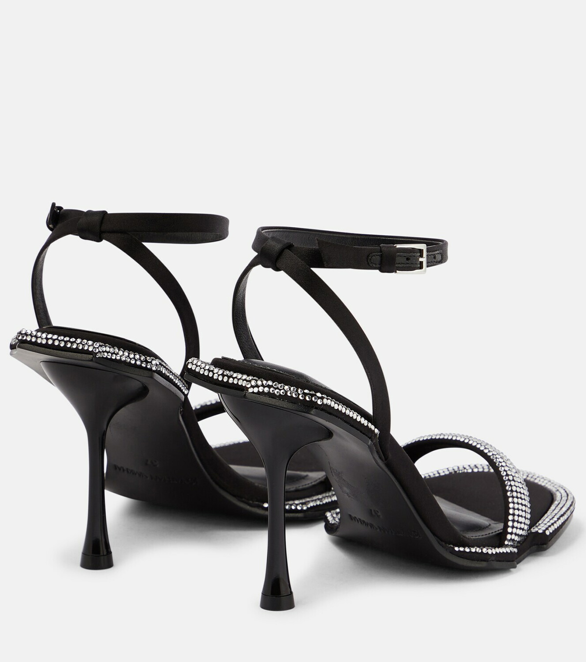 Simkhai - Icon crystal-embellished satin sandals Simkhai