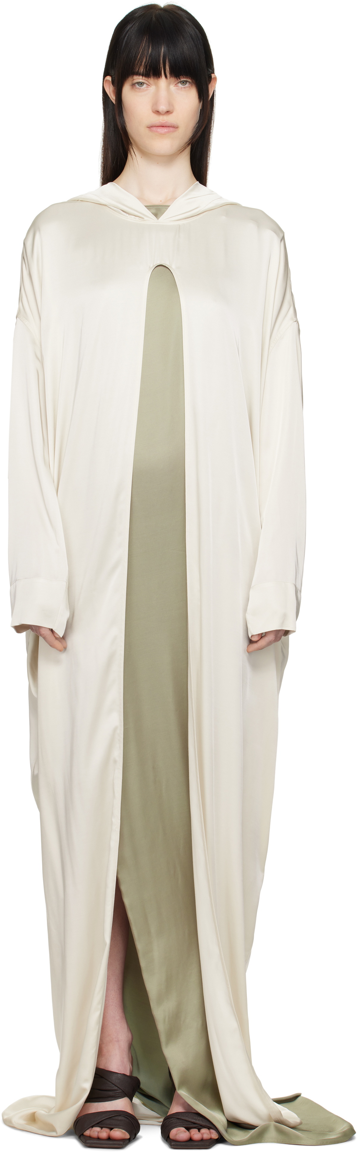 Rick Owens Off-White Hollywood Peter Cloak Maxi Dress Rick Owens