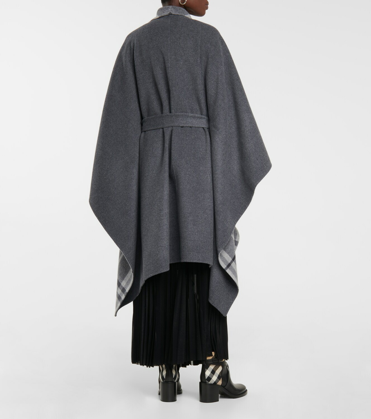 Burberry - Vintage Check reversible wool-blend cape Burberry