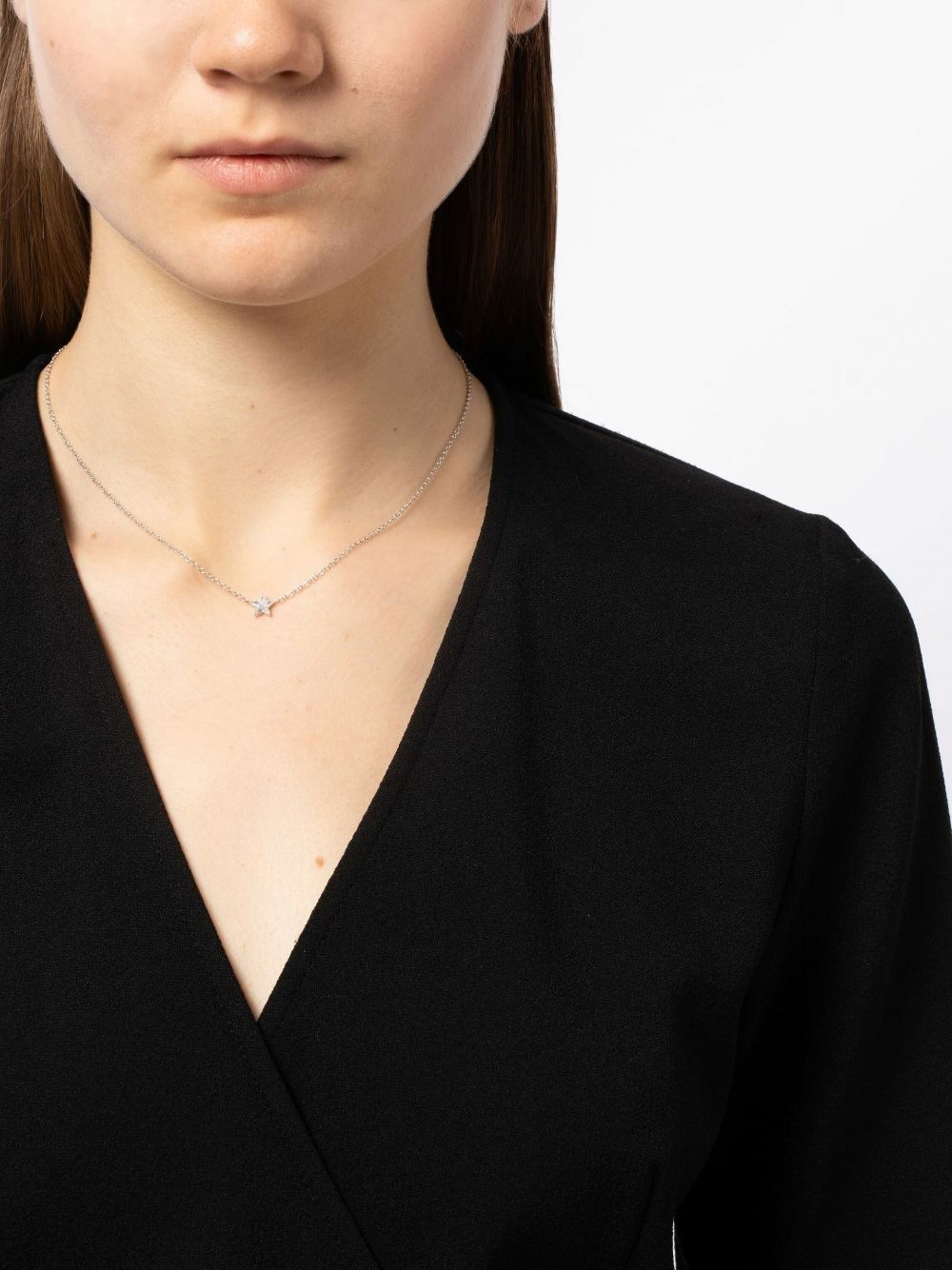 MARIA TASH 18K White Gold Star Diamond Necklace Maria Tash