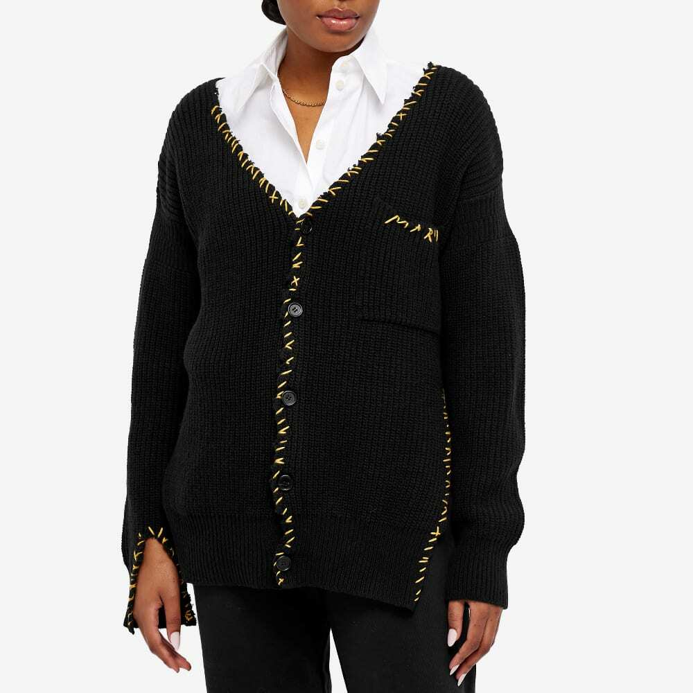 Marni Women's Logo Cardigan in Black Marni