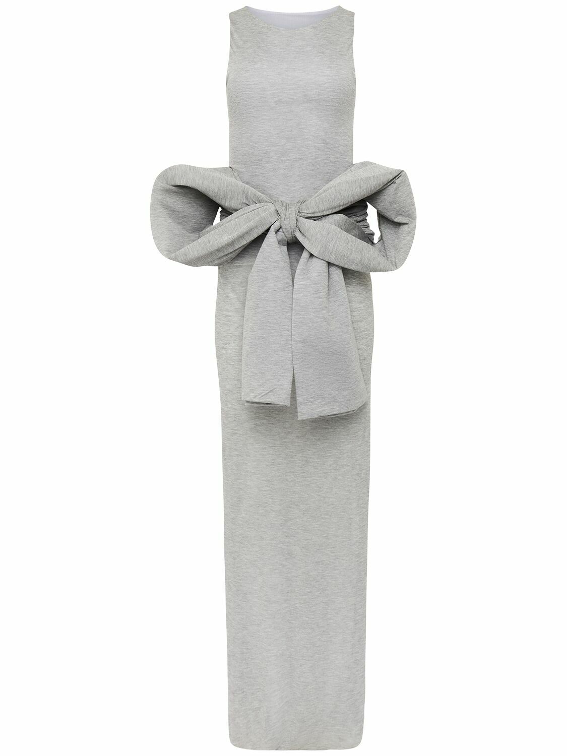 JW ANDERSON Oversize Bow Sleeveless Knit Long Dress JW Anderson