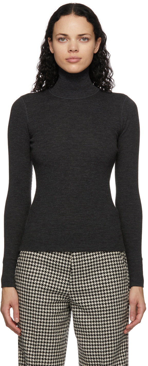 AMI Paris Grey Thin Turtleneck AMI