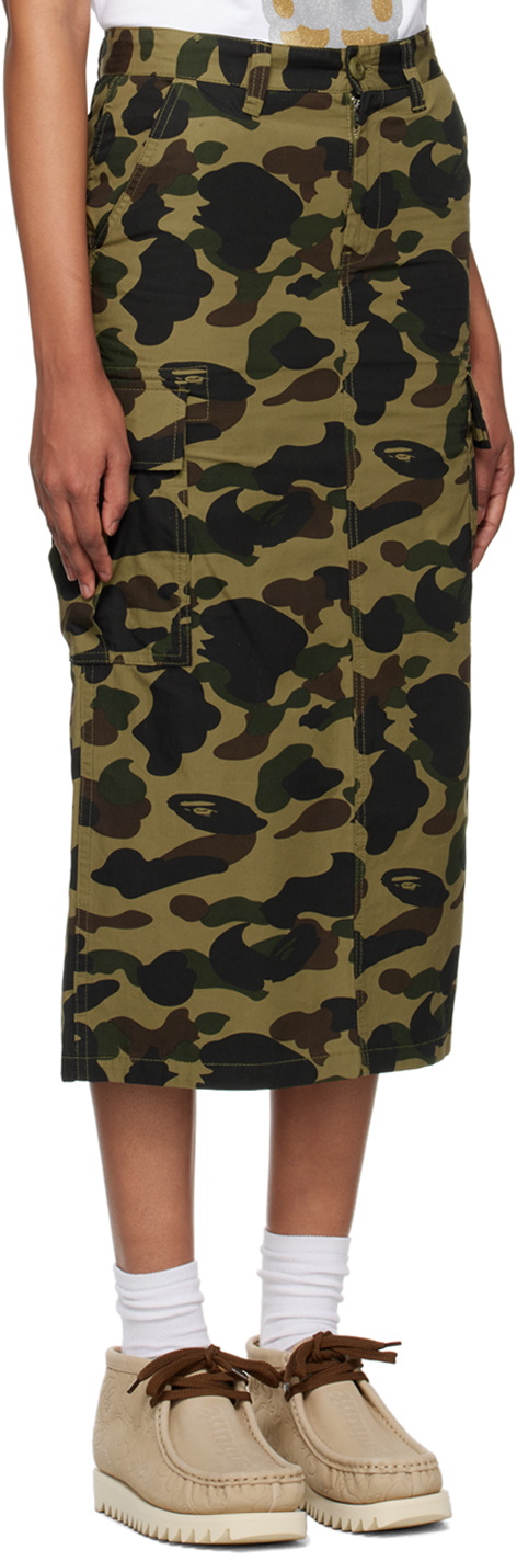 BAPE Khaki 6Pocket Midi Skirt A Bathing Ape