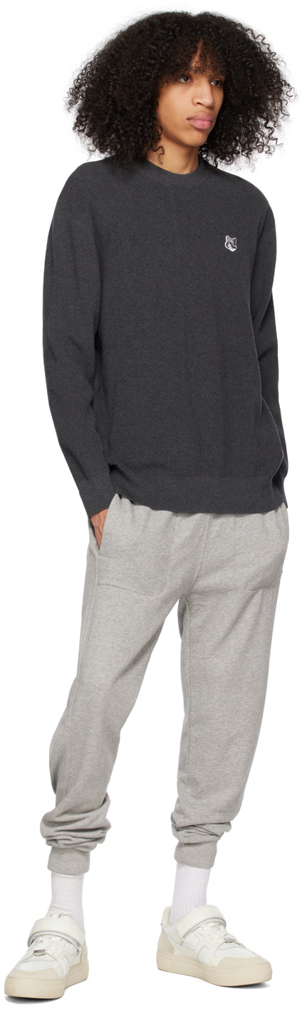 Maison Kitsuné Gray Fox Head Sweater Maison Kitsune