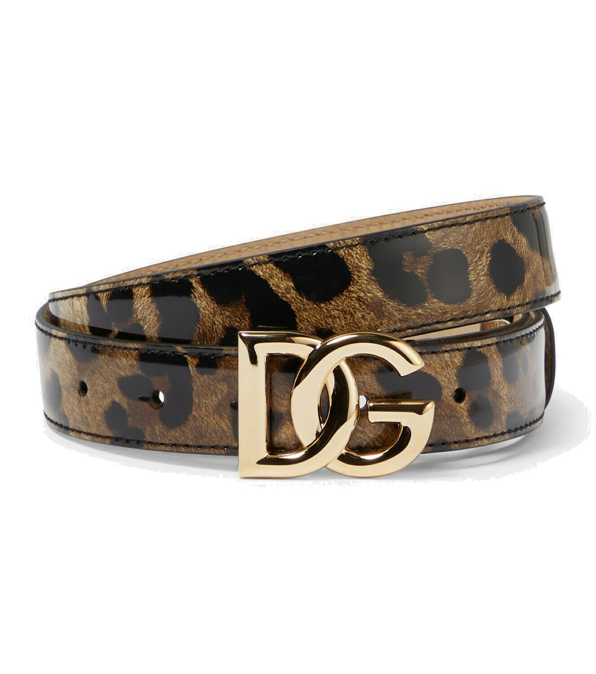 Dolce&Gabbana - DG leopard-print leather belt Dolce & Gabbana