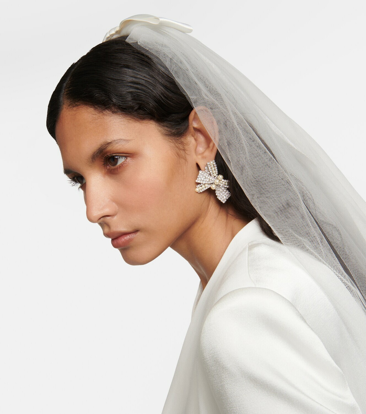 Jennifer Behr Bardot bridal veil Jennifer Behr