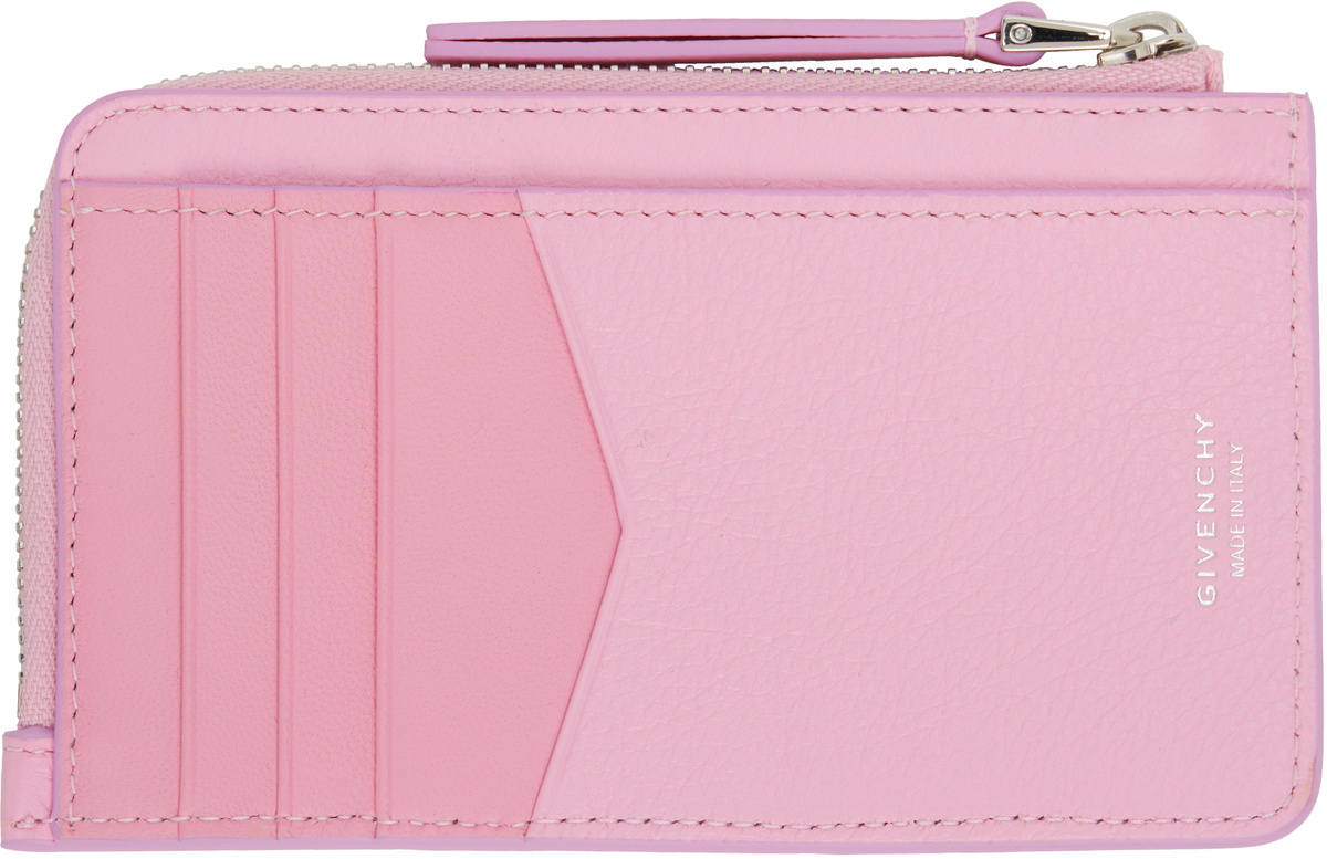Givenchy Pink Voyou Zipped Card Holder Givenchy