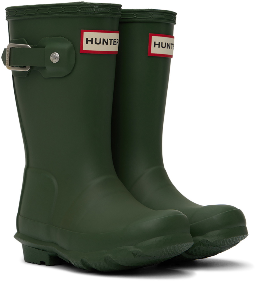 Hunter Kids Green Original Little Kids Rain Boots Hunter