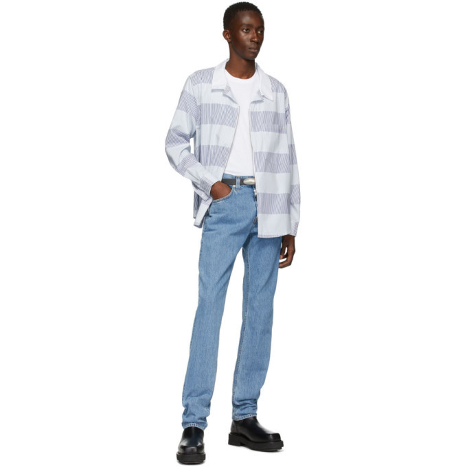 Eytys Blue and White Stripe Daytona Jacket Eytys