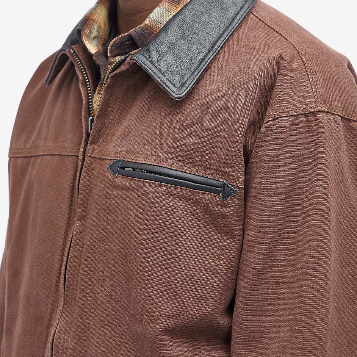 FrizmWORKS Men's Heavy Canvas Work Jacket in Brown FrizmWORKS