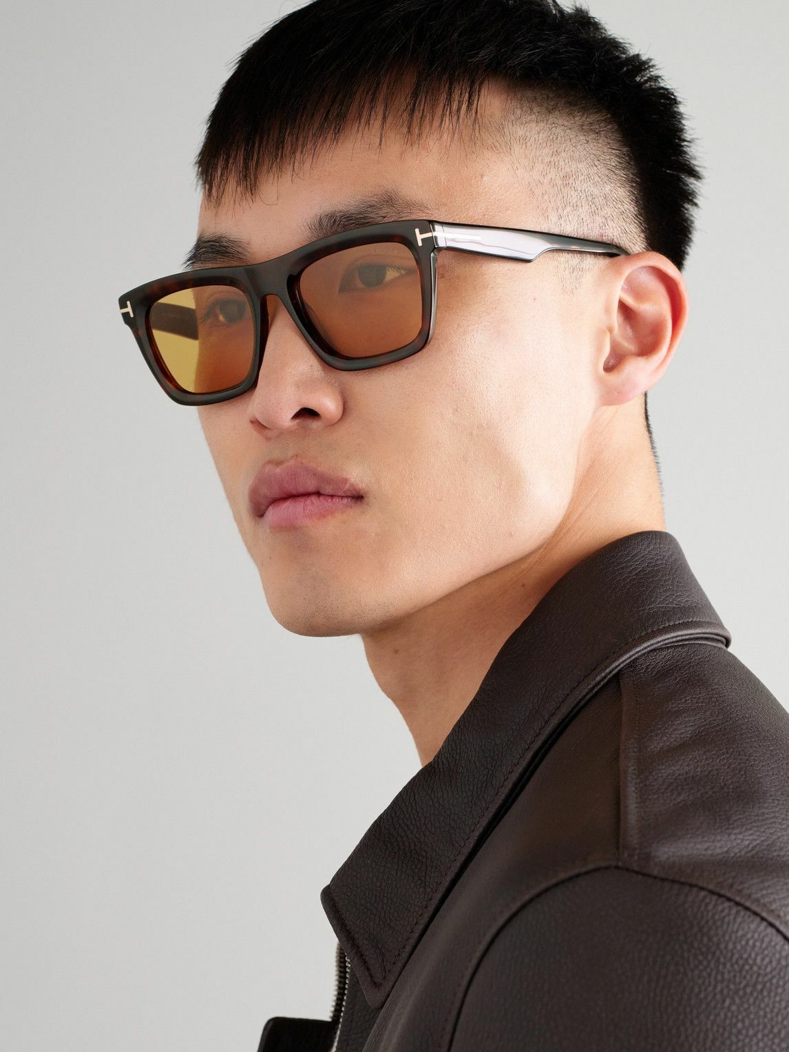TOM FORD - Lelio Square-Frame Tortoiseshell Acetate Sunglasses TOM FORD