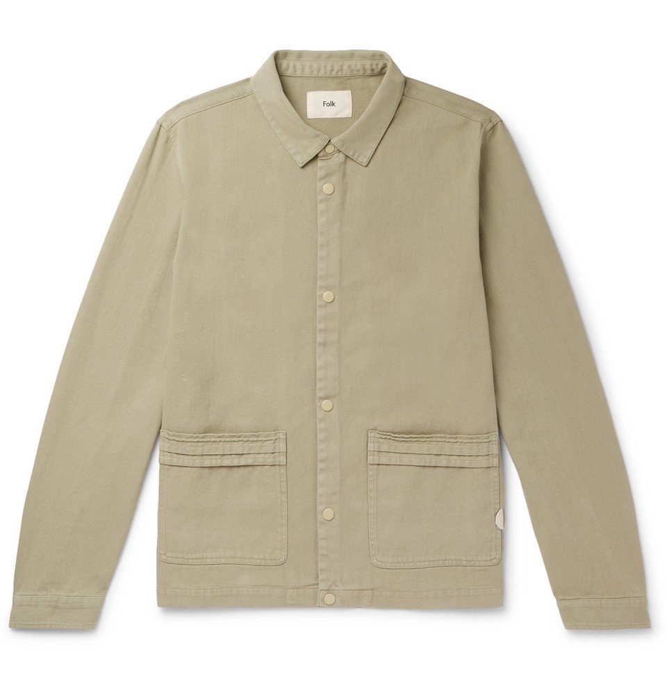 Folk - Cotton-Twill Chore Jacket - Men - Light green Folk