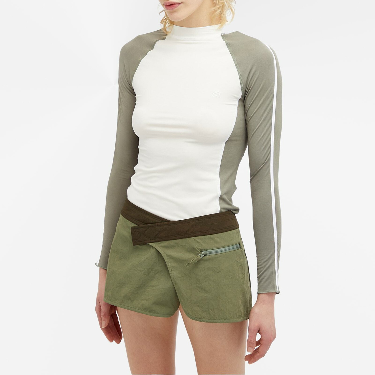 Miaou Women's Madeline Long Sleeve Top in Dove Miaou