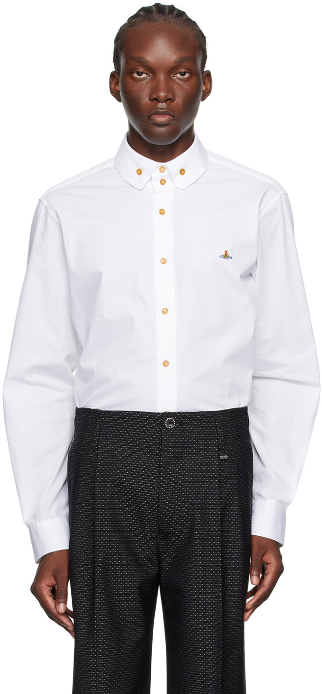 Vivienne Westwood White 2 Button Krall Shirt Vivienne Westwood