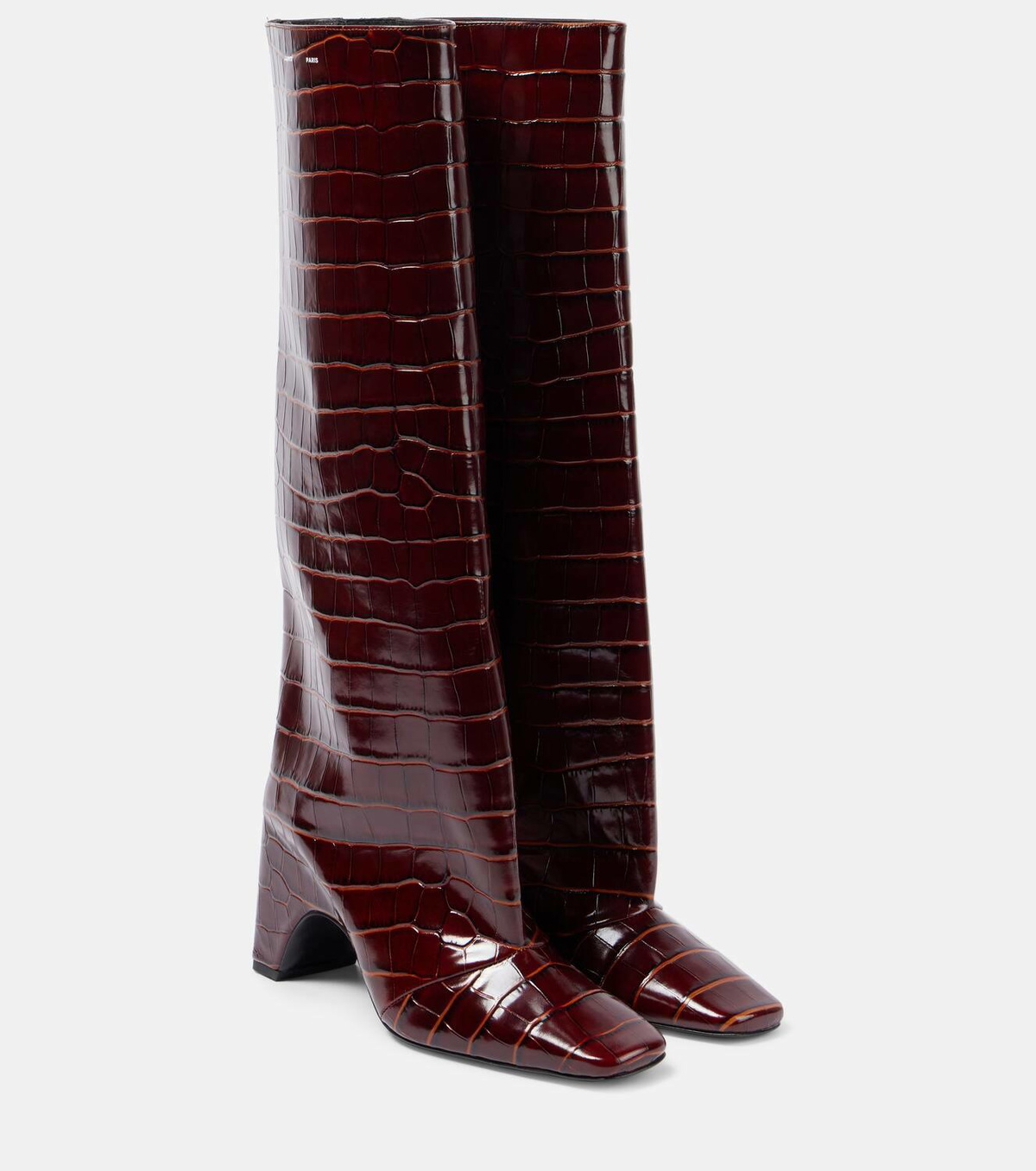 Coperni Bridge croc-effect leather knee-high boots Coperni