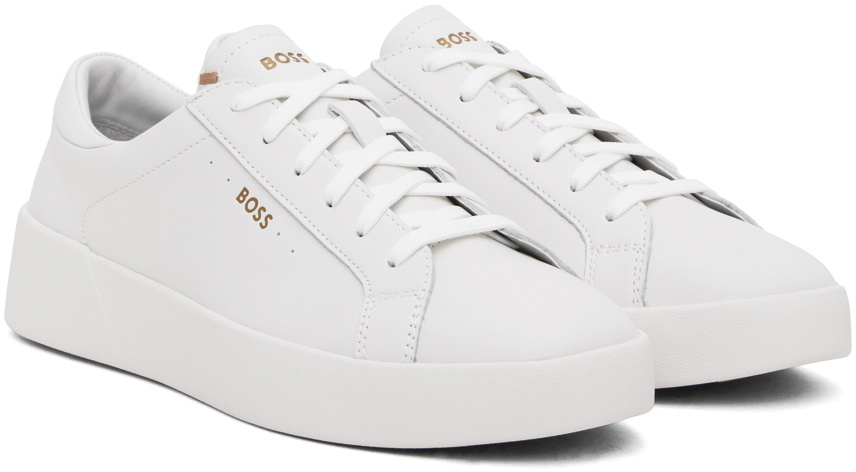 BOSS White Belwar Tennis Sneakers BOSS