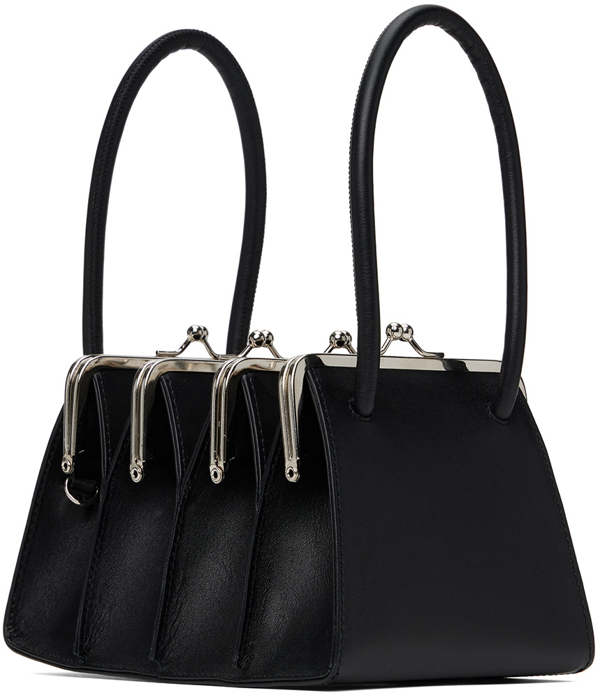 FIDAN NOVRUZOVA Black Four Clasp Boa Bag FIDAN NOVRUZOVA