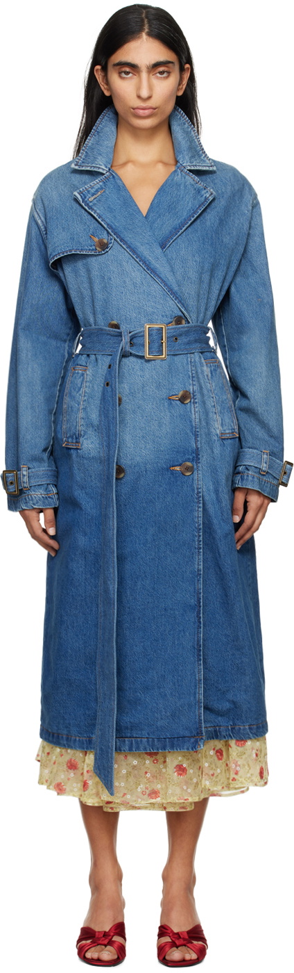 Levi's Blue Spade Denim Trench Coat Levi's Red