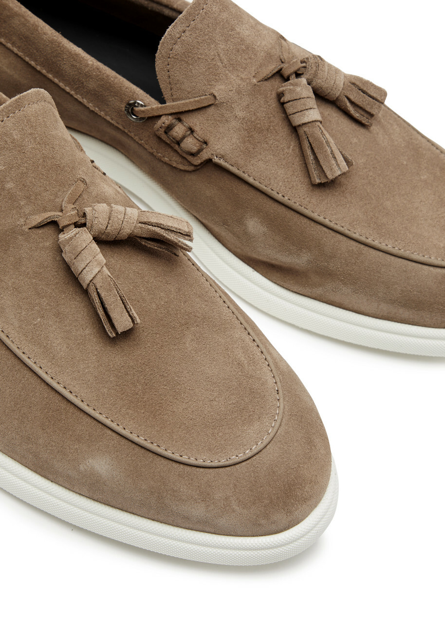 Boss Sienne Suede Loafers Beige BOSS