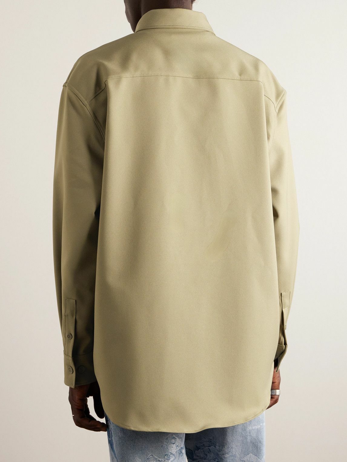 Off-White - Button-Down Collar Twill Overshirt - Neutrals Off-White