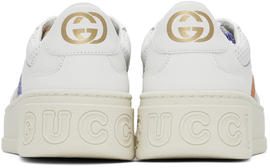 Gucci White & Beige GG Sneakers Gucci