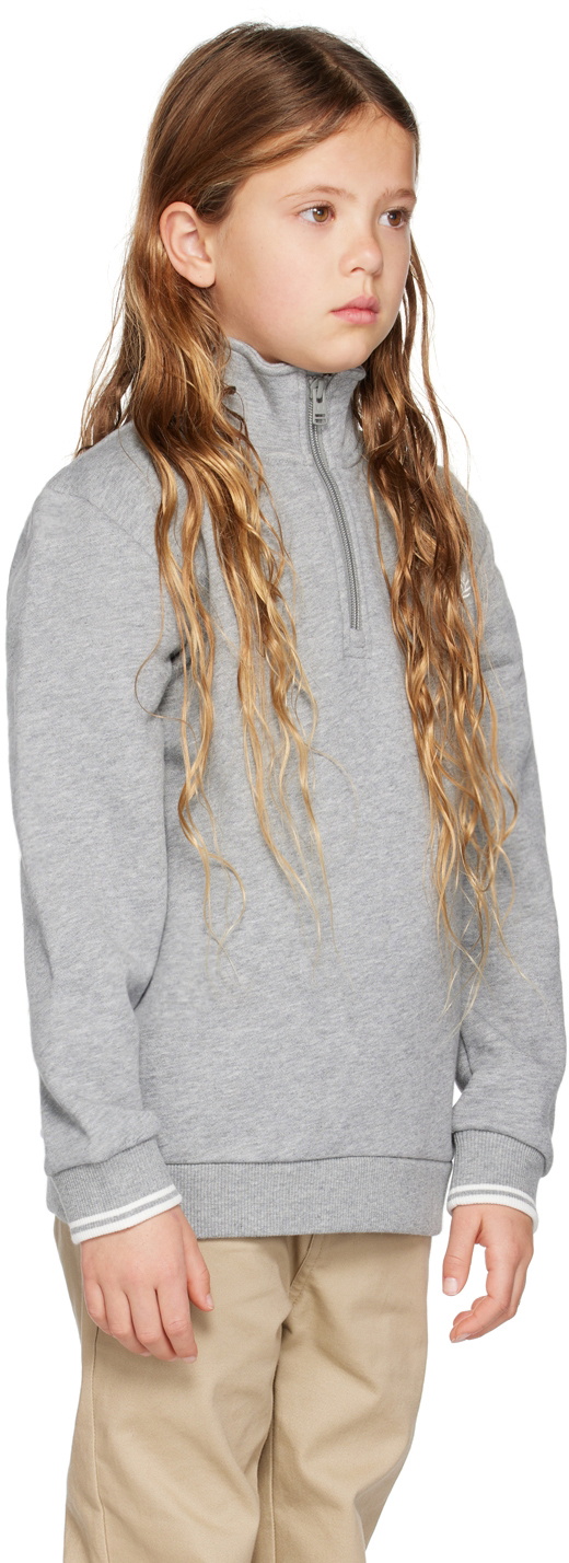 Fred Perry Kids Gray Twin Tipped Sweatshirt Fred Perry